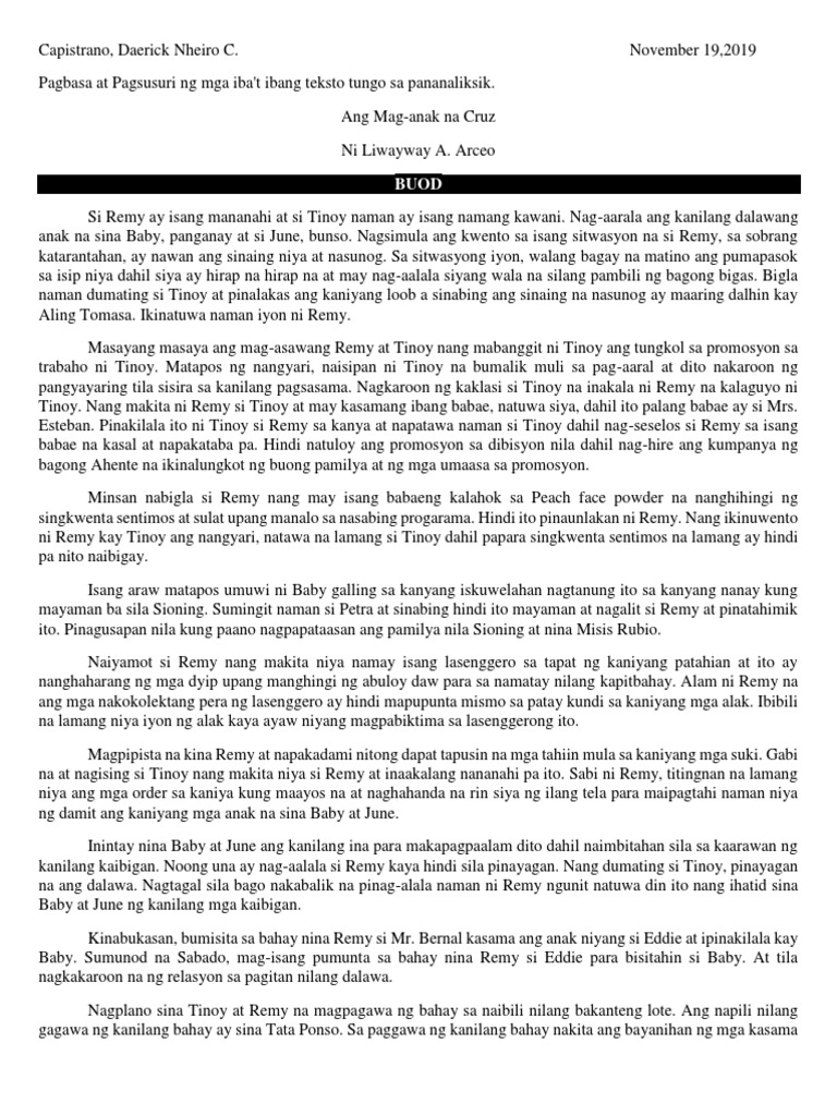 Pagbasa at Pagsusuri | PDF