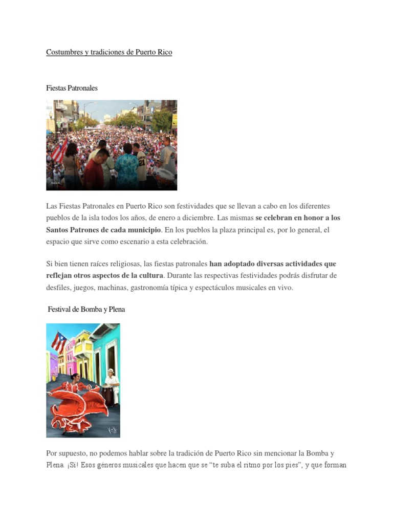 Costumbres y Tradiciones de Puerto Rico de Idal10-1 | PDF | Nochebuena ...