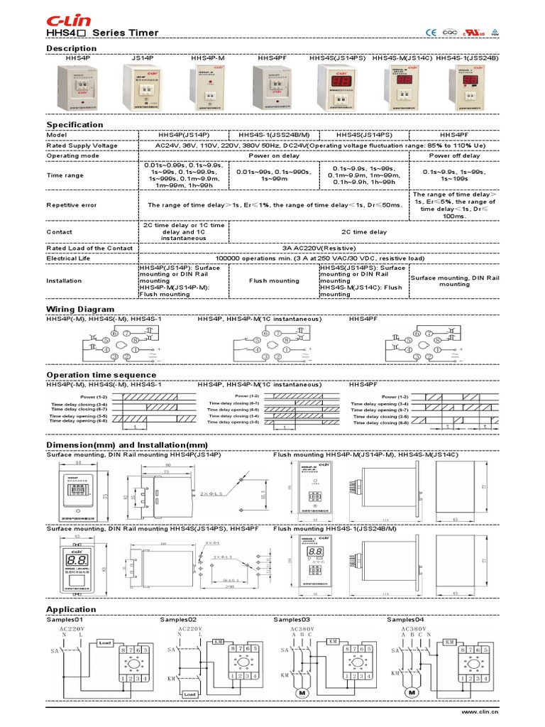 Catálogo - Temporizadores - C-Lin PDF | Download Free PDF | Electric ...