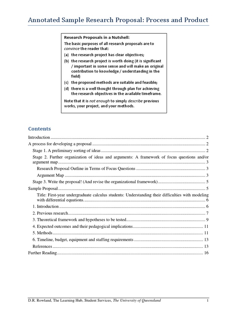 UQ Research Proposal Sample v2 | PDF | Ordinary Differential Equation ...