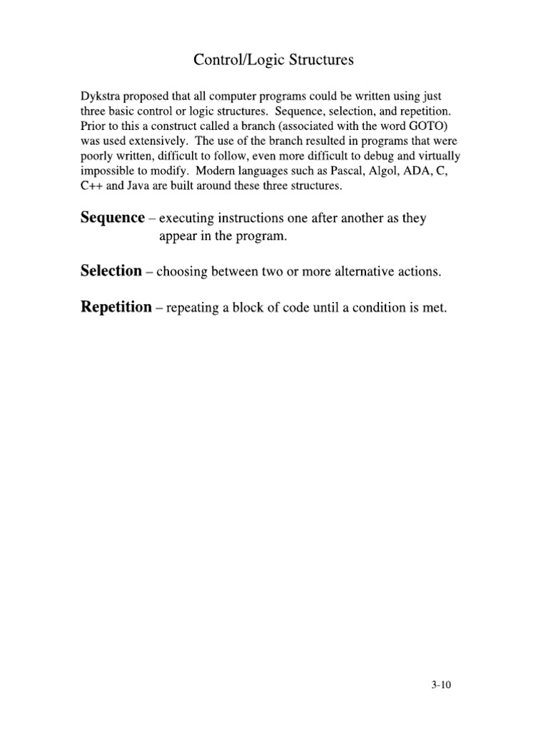 Algorithms and Control Structures | PDF