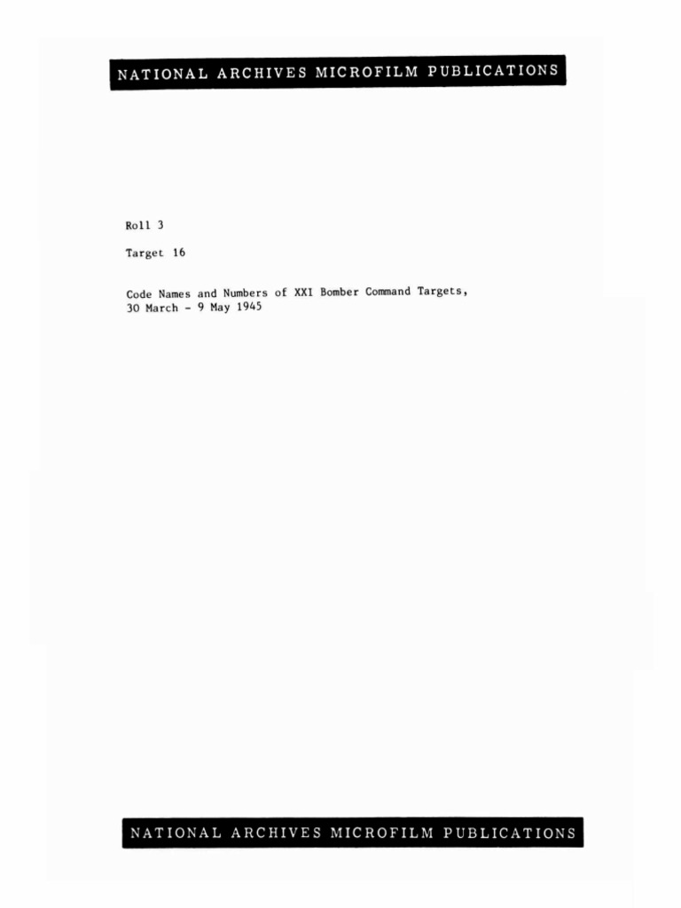 Codenames 21BC Targets | PDF