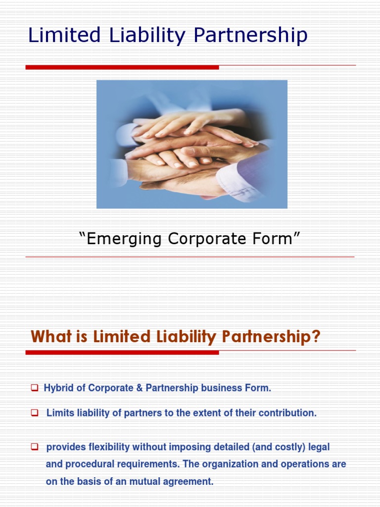 LLP Presentation by ROC | PDF | Limited Liability Partnership | Law