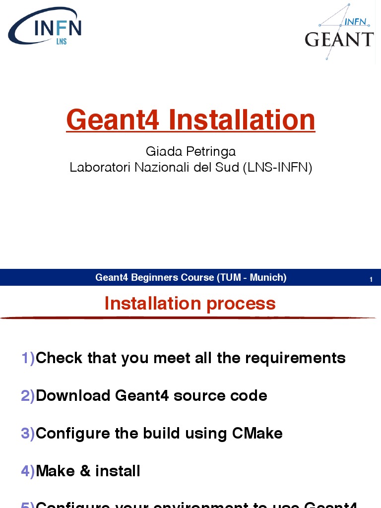Day1 Geant4 Installation | PDF | Linux Distribution | Operating System Families