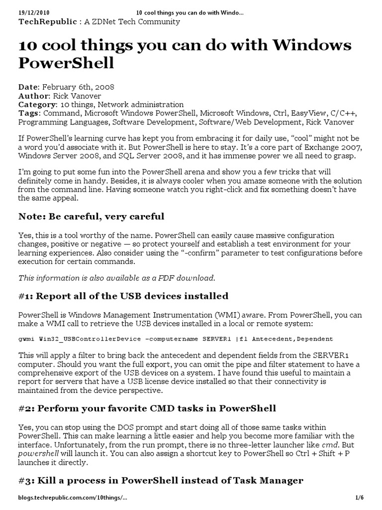 10 Cool Things You Can Do With Windows Powershell 10 Things ...