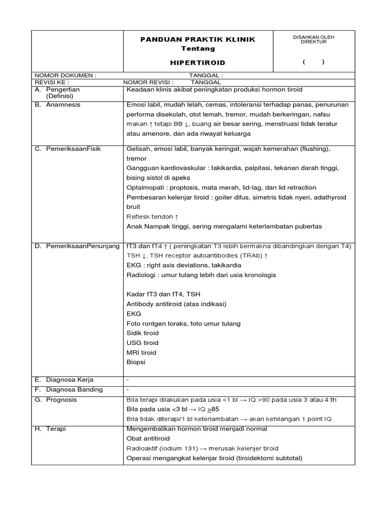 Panduan Diagnosis dan Terapi Hipertiroid | PDF | Kesehatan Holistik ...