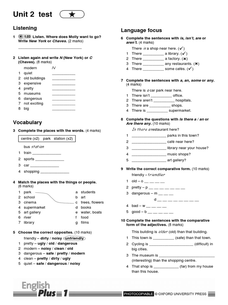 Unit 2 Basic Test PDF | PDF | Shopping Mall
