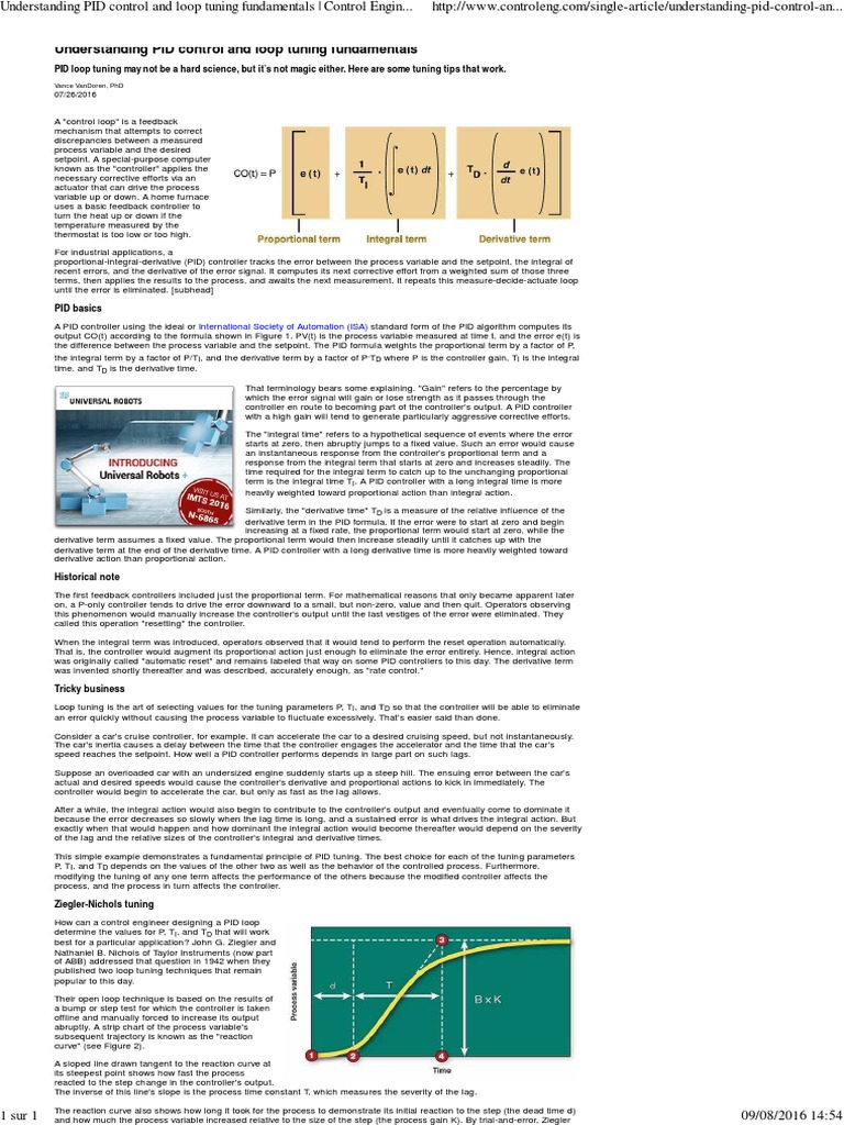 Understanding PID Control and Loop Tuning Fundamentals - Control Engineering PDF | PDF | Control ...