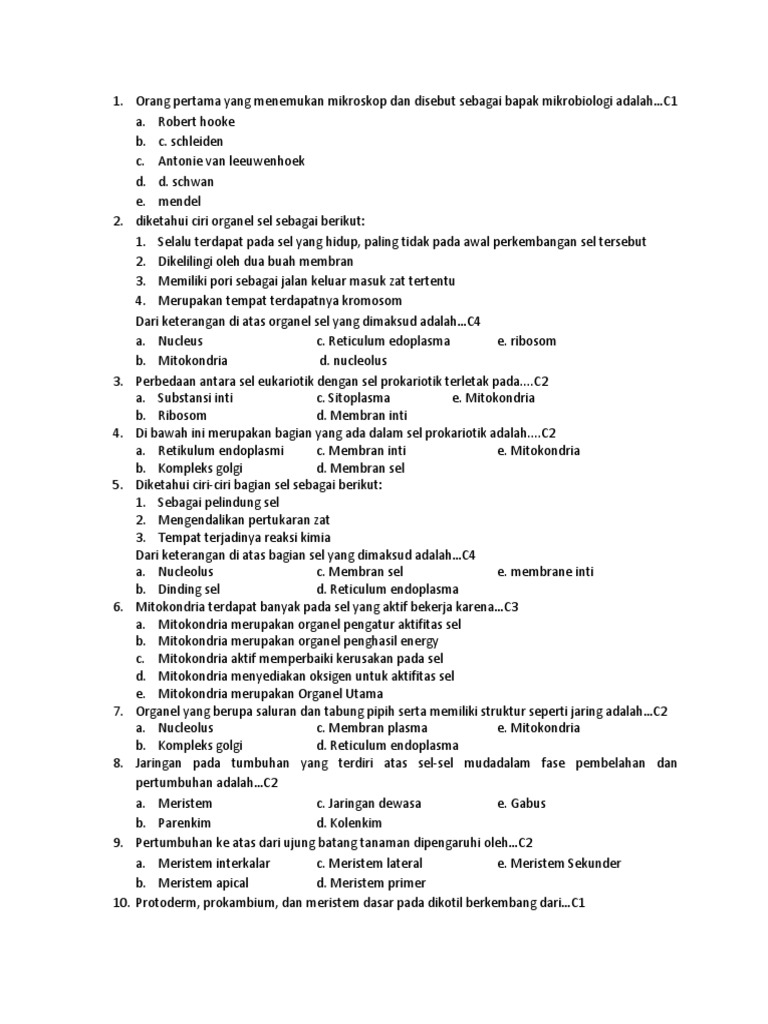 Soal Ulangan BIOLOGI Kelas XI | PDF