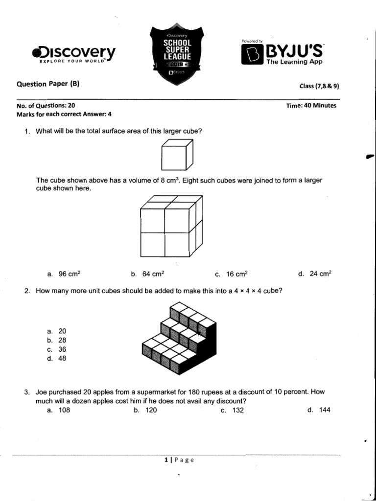 Byjus Sample Paper Class 7-9 PDF | PDF | Energy Development | Combustion