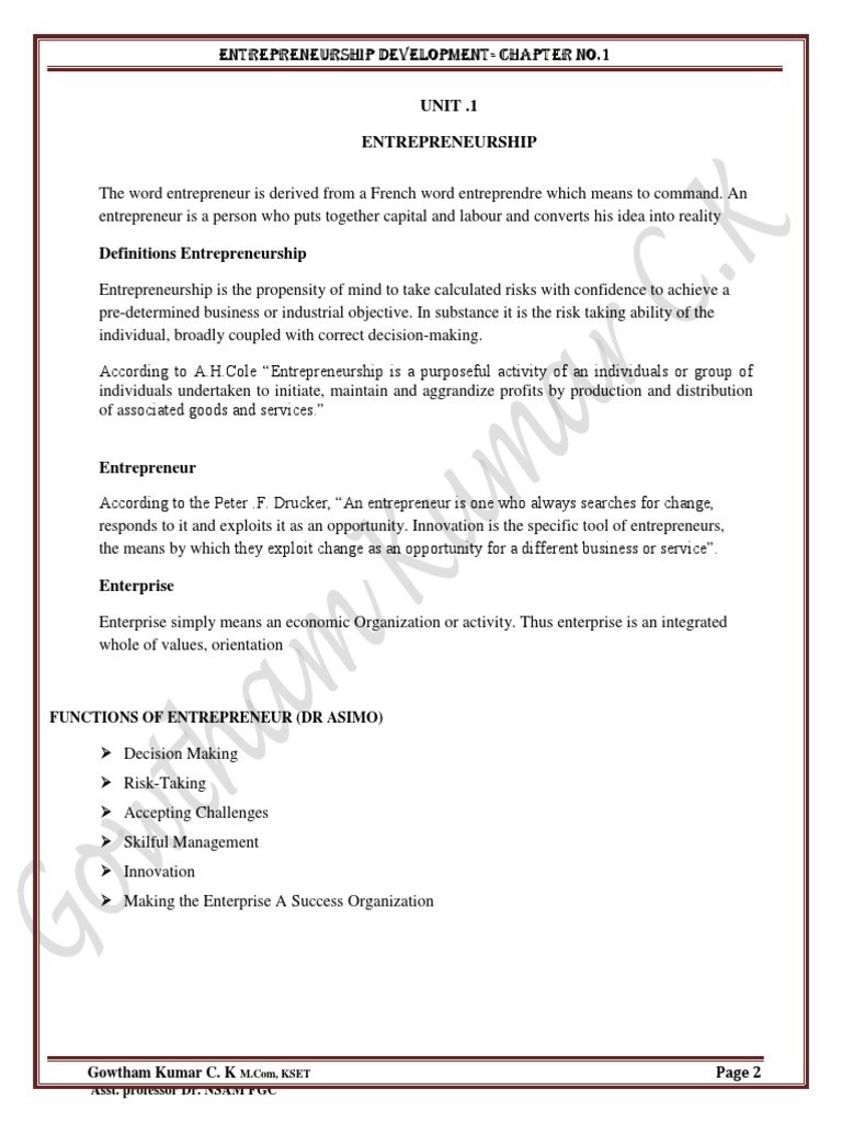 EDP by Gowtham Kumar C.K PDF | PDF | Entrepreneurship | Capital Structure