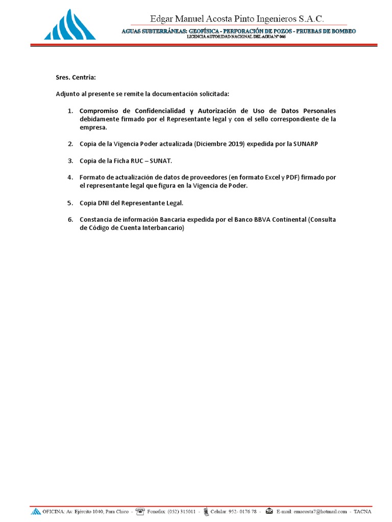 Lista de Documentos Adjuntos PDF | PDF
