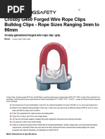 Wire Rope Capacity Chart | PDF | Manufactured Goods | Equipment