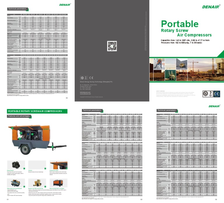 DENAIR Diesel Portable Air Compressor | PDF | Turbocharger | Cummins