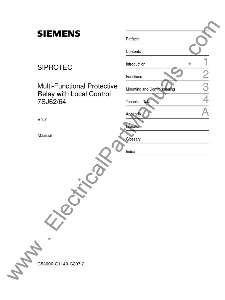 Siprotec 7sj62 PDF | Download Free PDF | Parameter (Computer ...