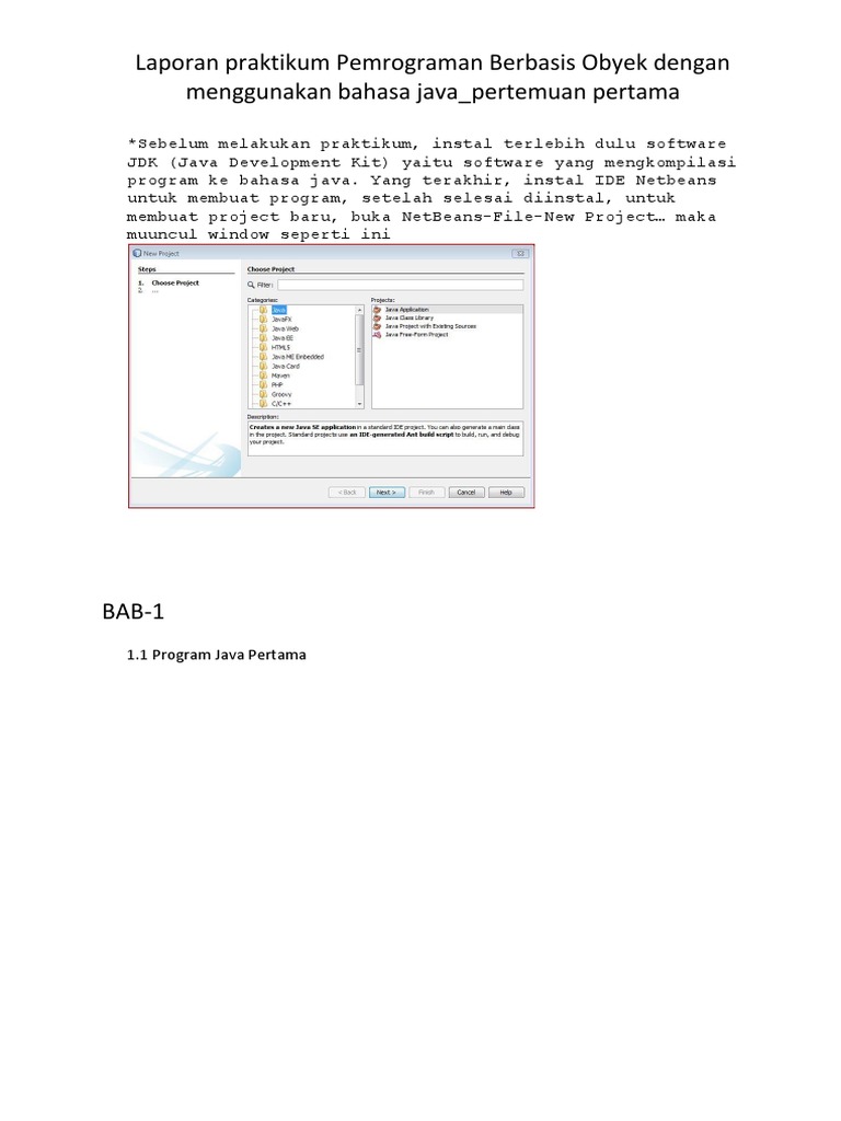 Contoh Program Java Menghitung Penjumlahan Kedua Bilangan (Agung) | PDF ...
