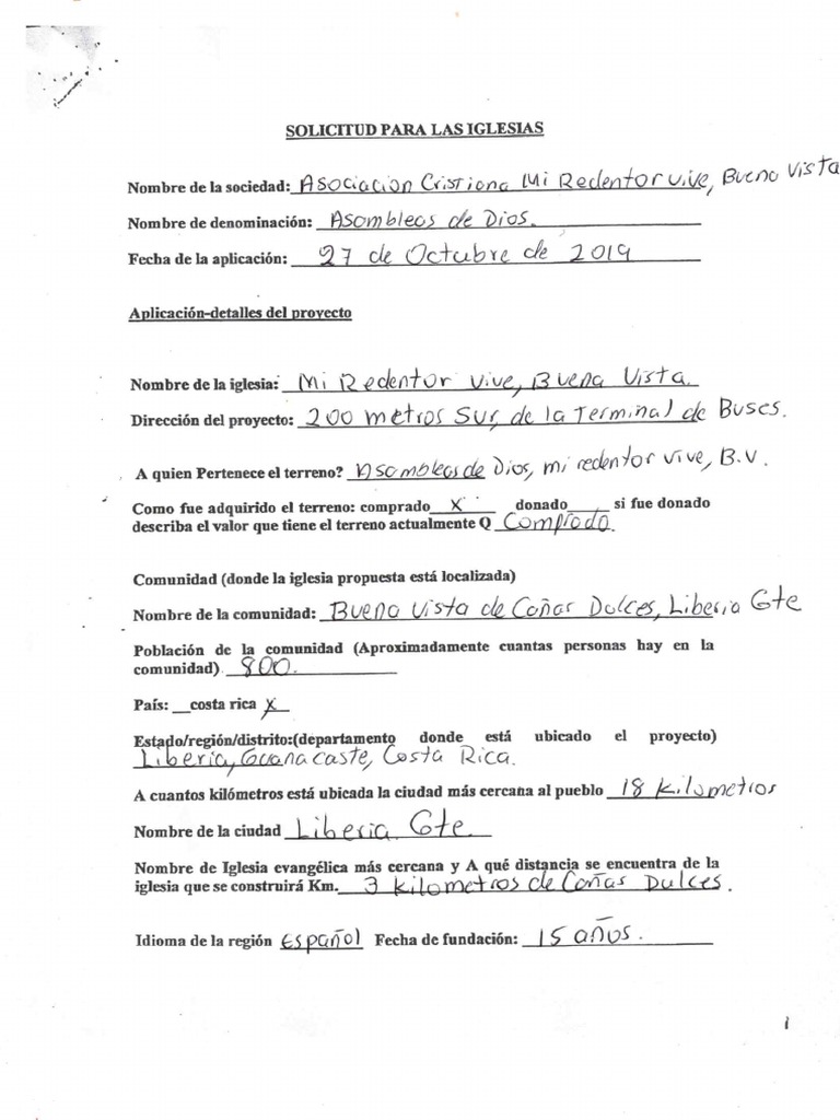 Formulario Lleno | PDF