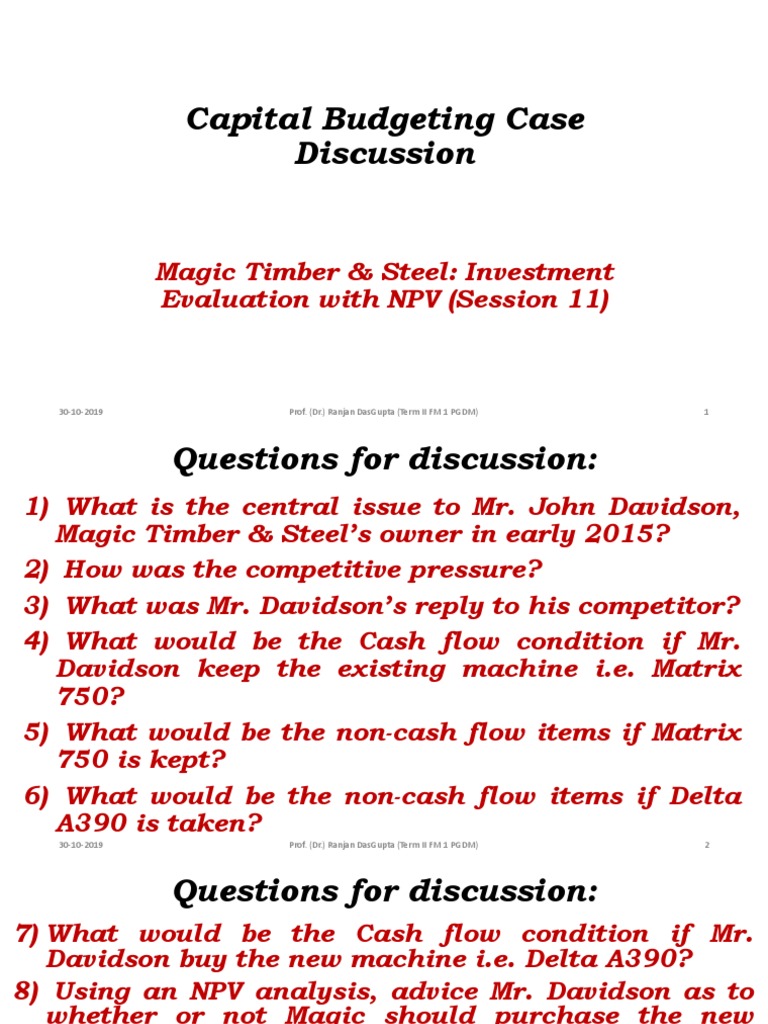 MBA Students' NPV Case Study | PDF