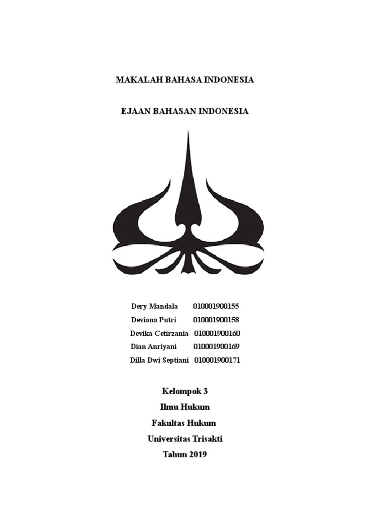 Makalah Ejaan Bahasa Indonesia | PDF | Karier & Perkembangan | Seni ... Makalah Ejaan Bahasa Indonesia | PDF | Karier & Perkembangan | Seni ...
