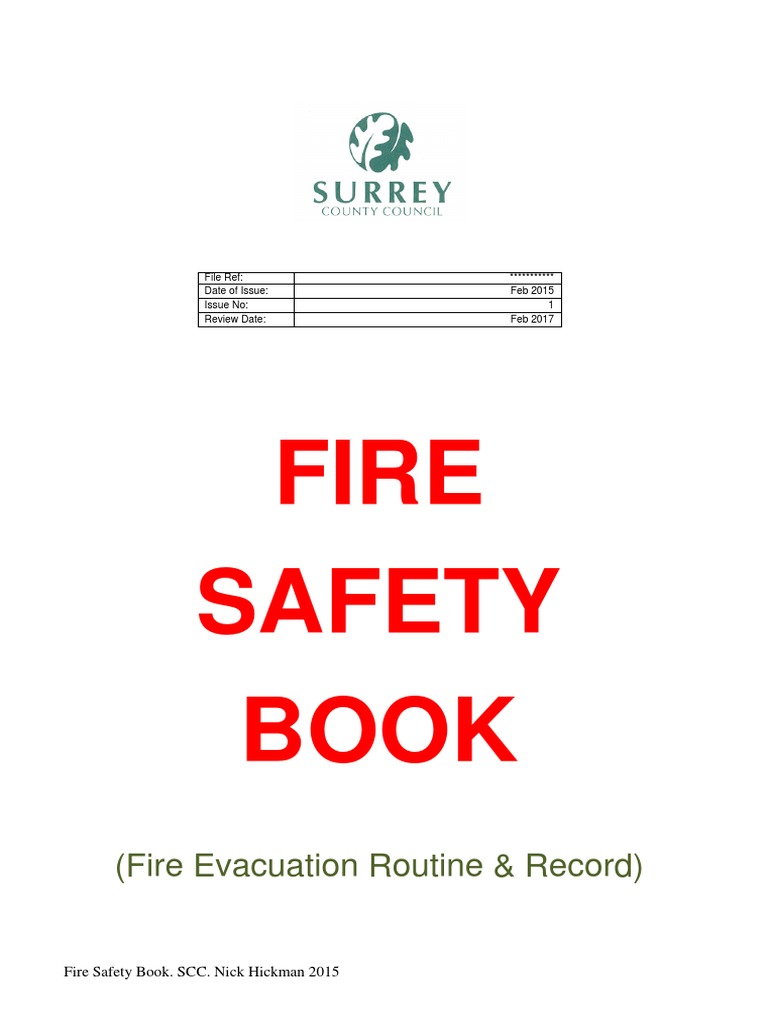 Fire Evacuation Routine and Record Book 2015 | PDF | Fire Safety ...