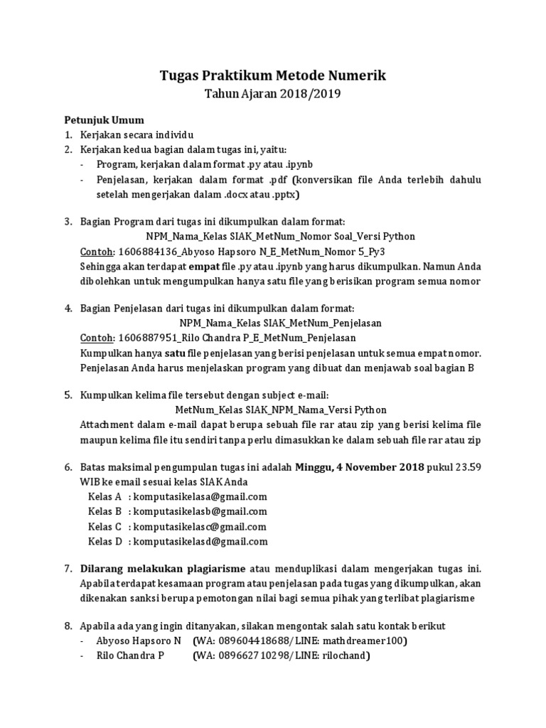 162101-Tugas Prak MetNum 2018 | PDF