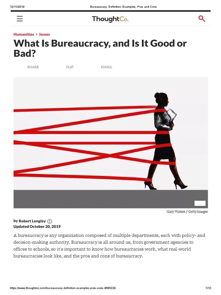 Bureaucracy Good or Bad | PDF | Bureaucracy | Political Science