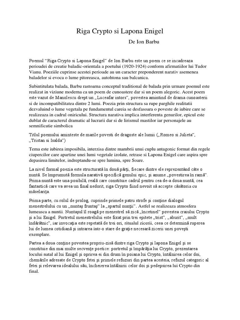 Riga Crypto Si Lapona Enigel | PDF