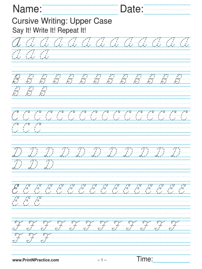 Cursive Writing Upper Case | PDF | Orthography | Digital Typography