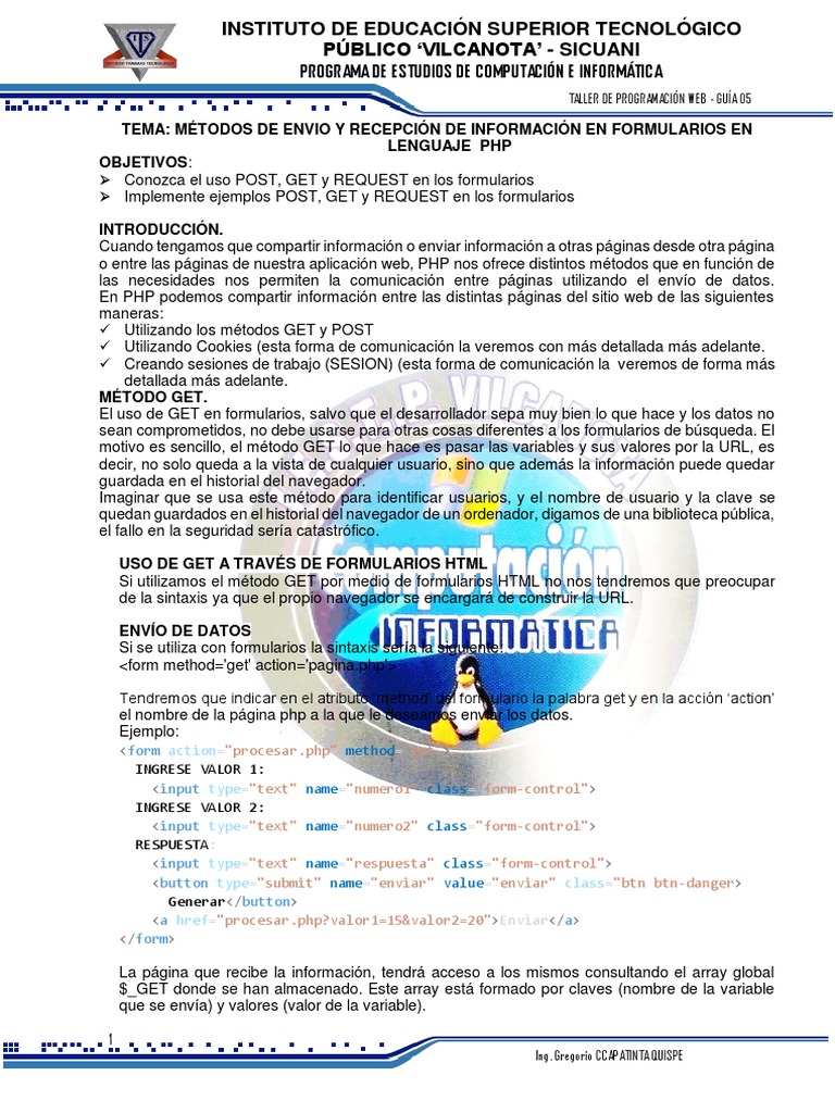Taller de Programacion Web | PDF | Php | Cookie HTTP Taller de Programacion Web | PDF | Php | Cookie HTTP