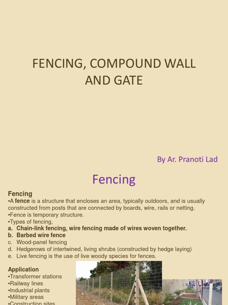 Fencing, Compound Wall and Gate (Pranoti) - 1 | PDF | Building ...