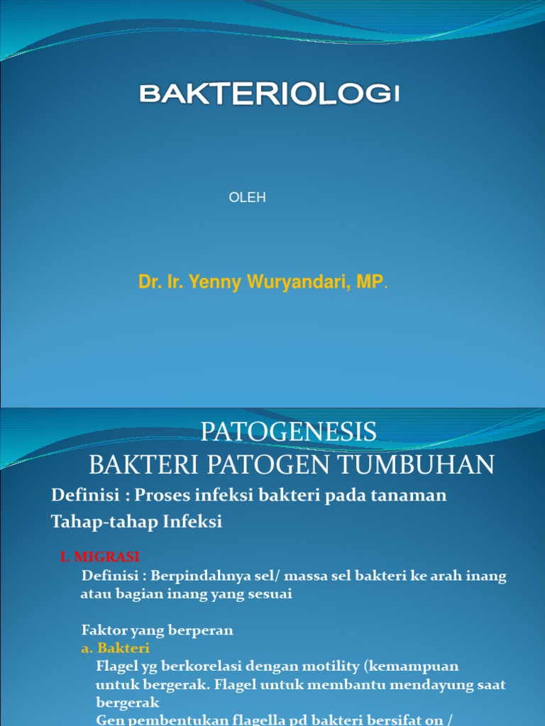 Patogenesis Infeksi Bakteri pada Tanaman | PDF | Griya & Taman | Sains ...