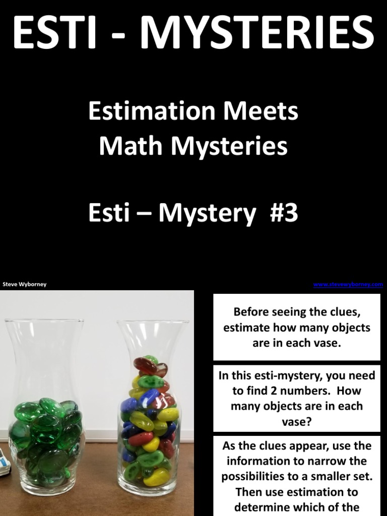 Esti-Mystery #3: Vase Estimation Challenge | PDF | Mystery