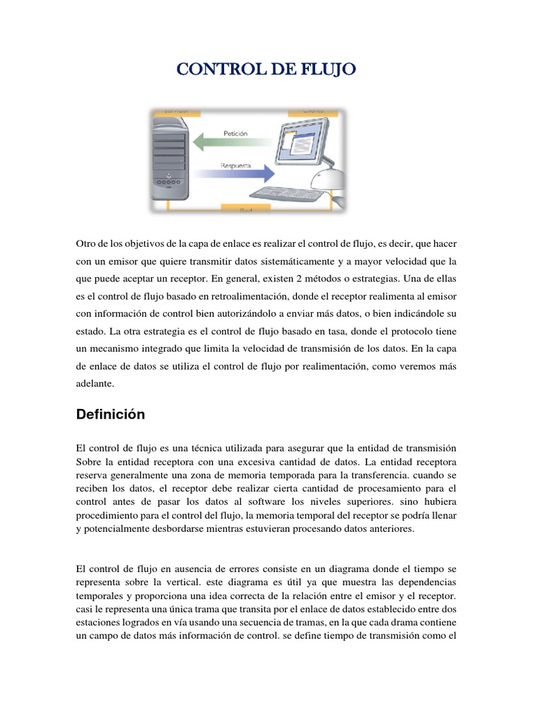 Control de Flujo | PDF | Telecomunicaciones | Transmisión de datos