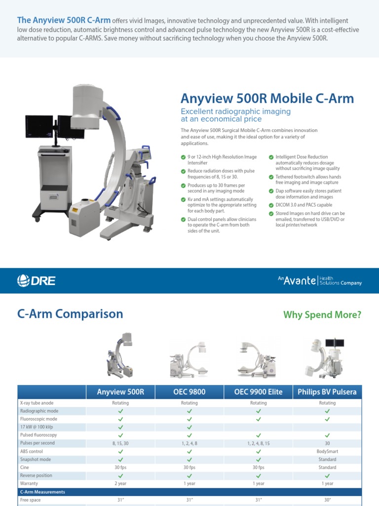 C-Arm Comparison | PDF | Imaging | Applied And Interdisciplinary Physics