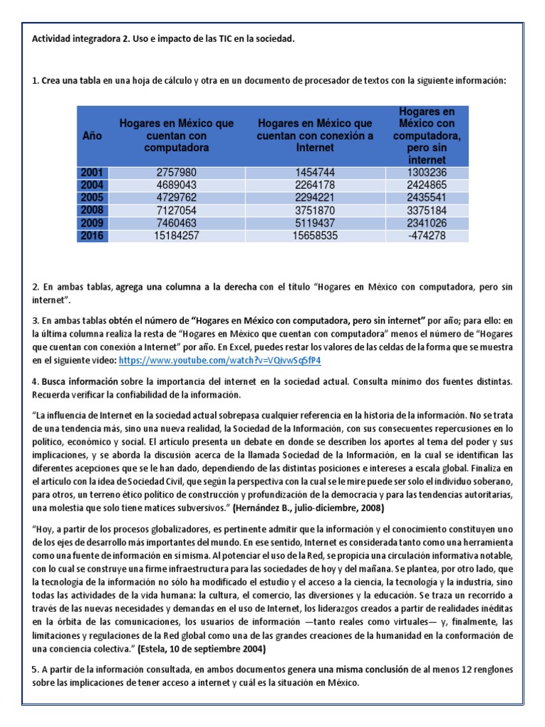 La influencia de Internet en México y su impacto en la sociedad | PDF ...