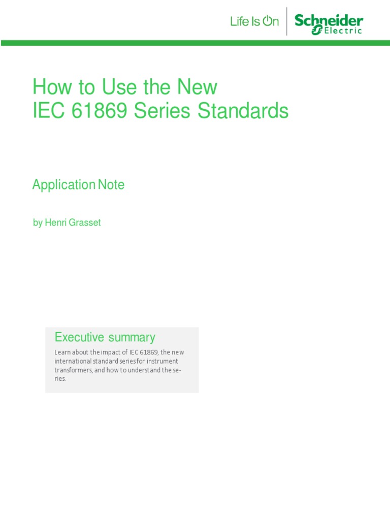 How To Use The New IEC 61869 Series Standards | PDF | Transformer ...