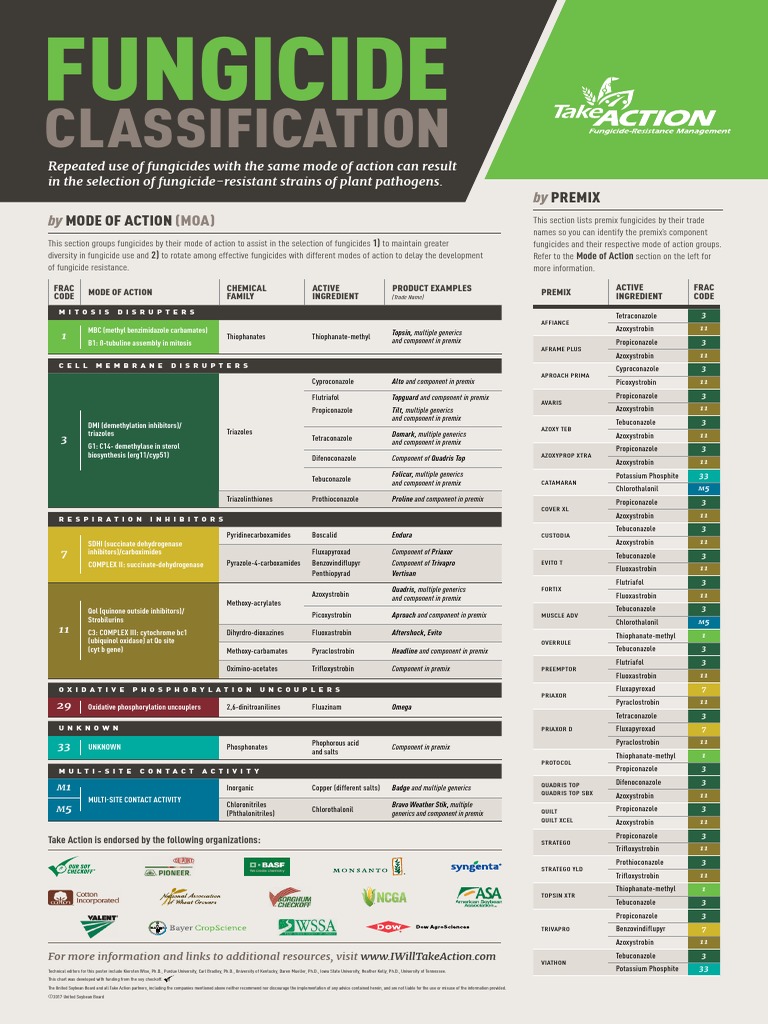 27 Ta FRM Fungicideclassification Poster FNL LR PDF | PDF | Fungicide ...