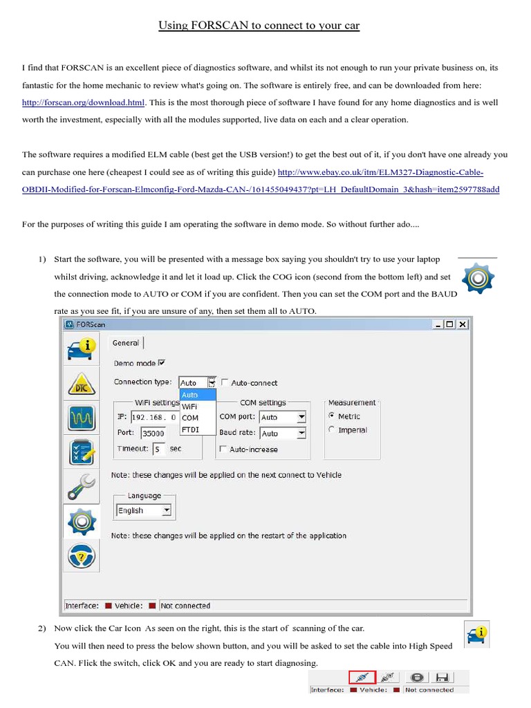 Forscan Guide | PDF | Icon (Computing) | Computer Architecture