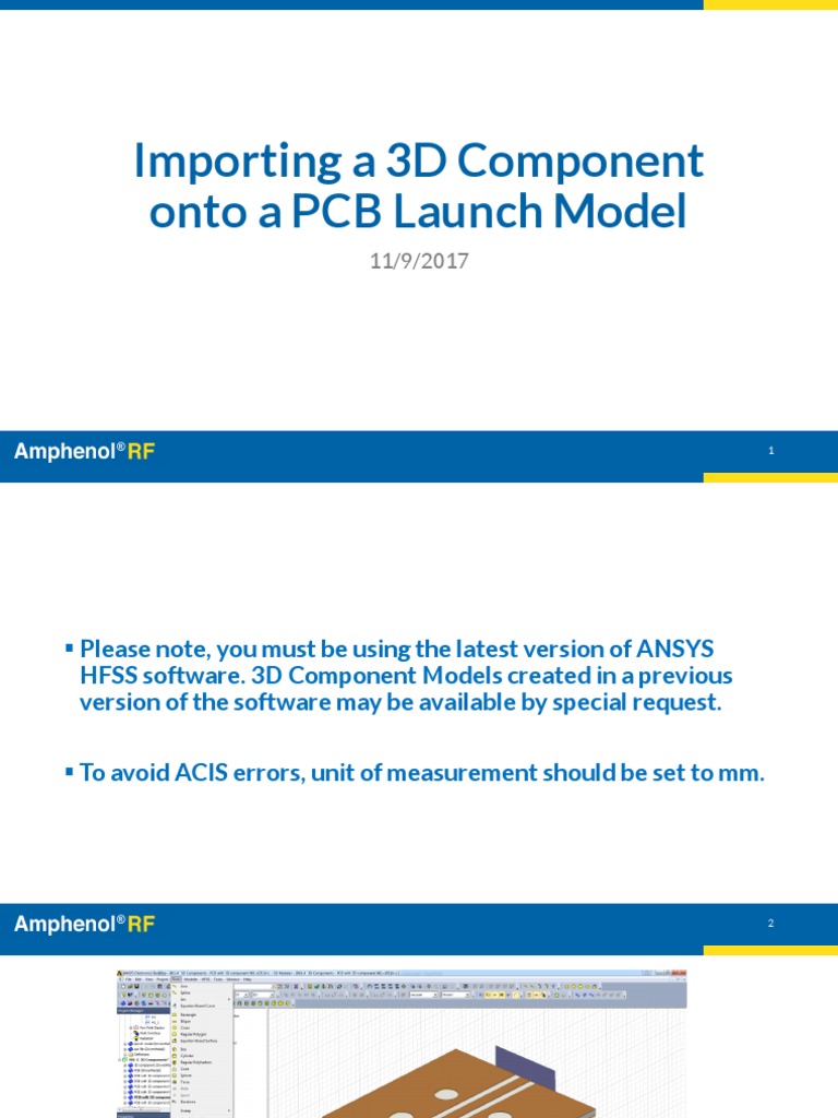 Hfss 3d Component Model User Guide | PDF | Electrical Connector ...