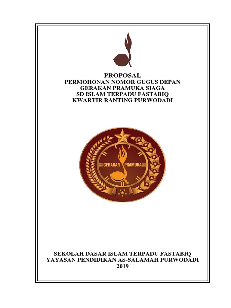 Proposal Pengajuan Gudep SD Fastabiq | PDF