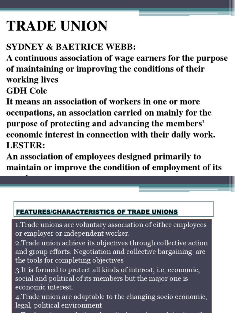 Understanding Trade Unions: Functions & Benefits | PDF | Trade Union ...