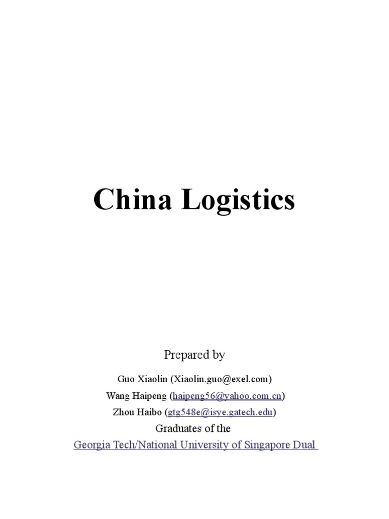 China Logistics | PDF