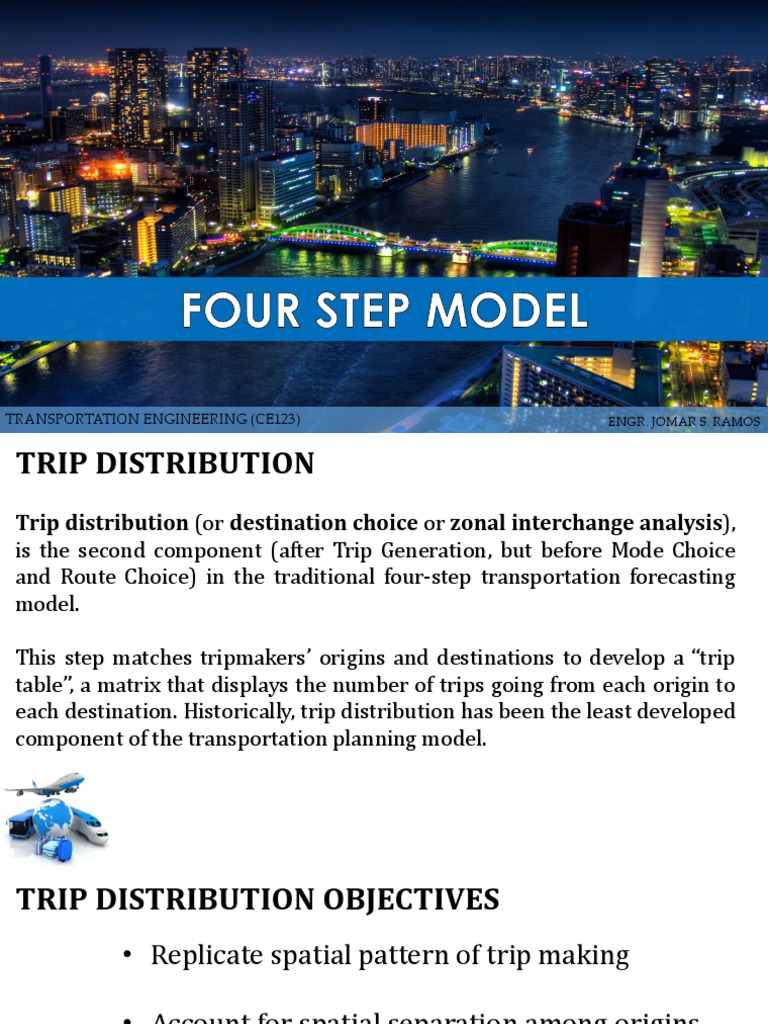 Four Step Model - Trip Distribution PDF | PDF | Systems Engineering | Applied Mathematics
