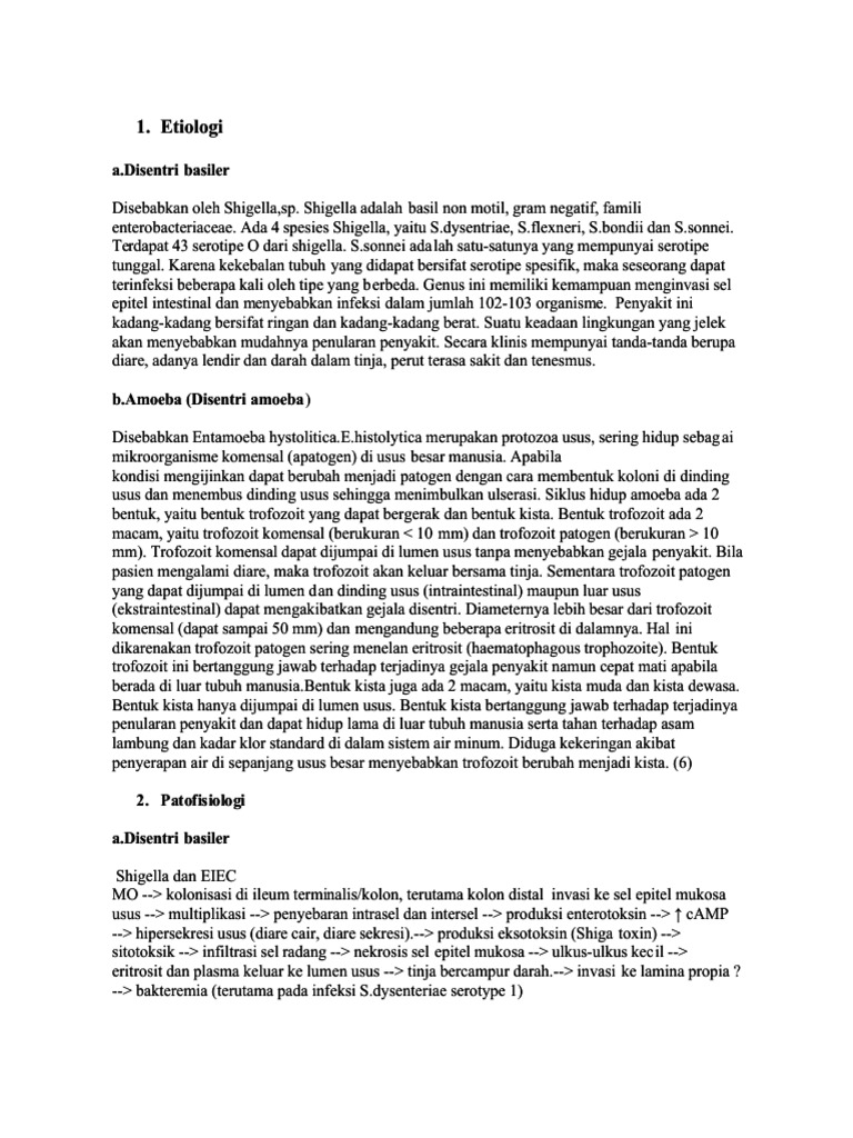 Perbedaan Disentri Basiler Dan Amoeba | PDF