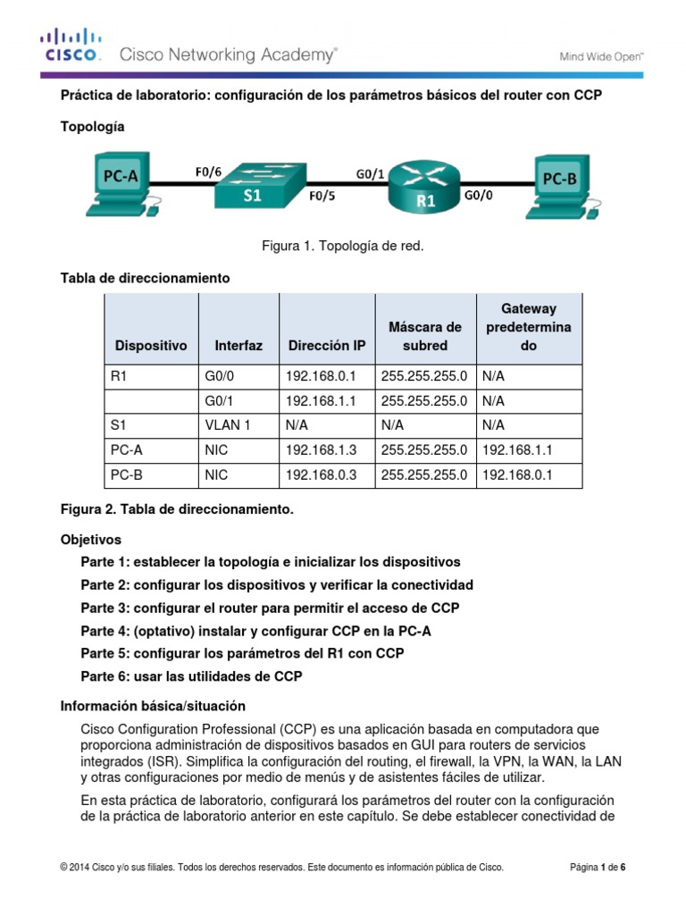 4.1.4.7 Lab - Configuring Basic Router Settings With CCP | PDF | Enrutador (Computación ...
