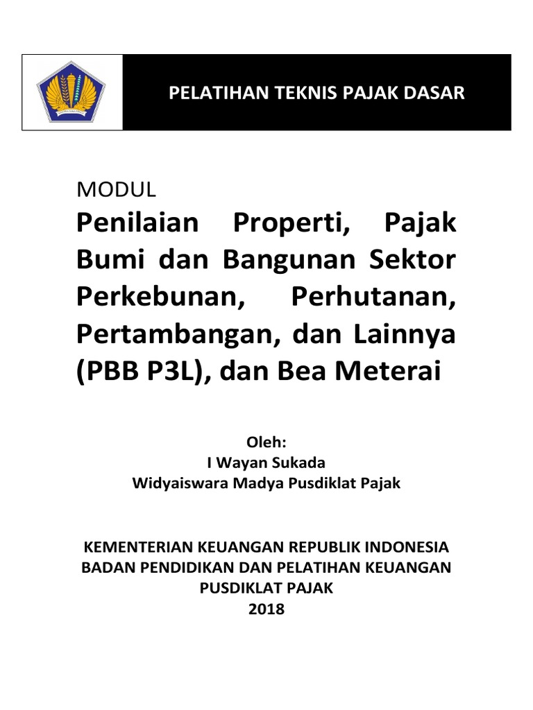 Modul Penilaian Properti PBB P3L Bea Meterai PDF | PDF