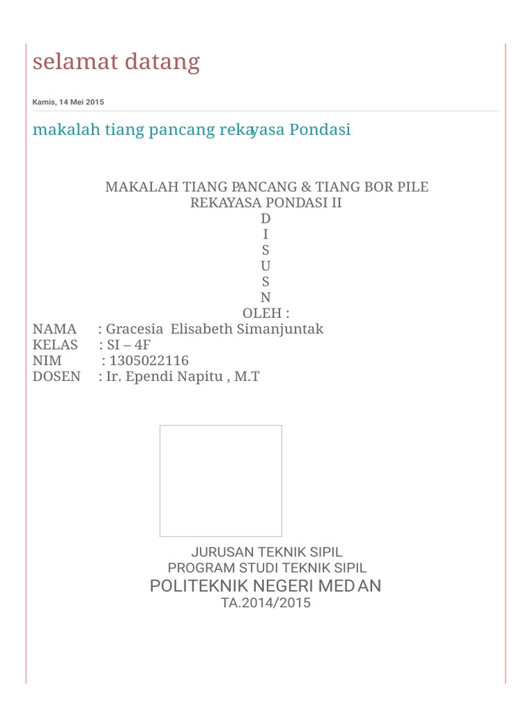 Tiang Pancang dalam Rekayasa Pondasi | PDF