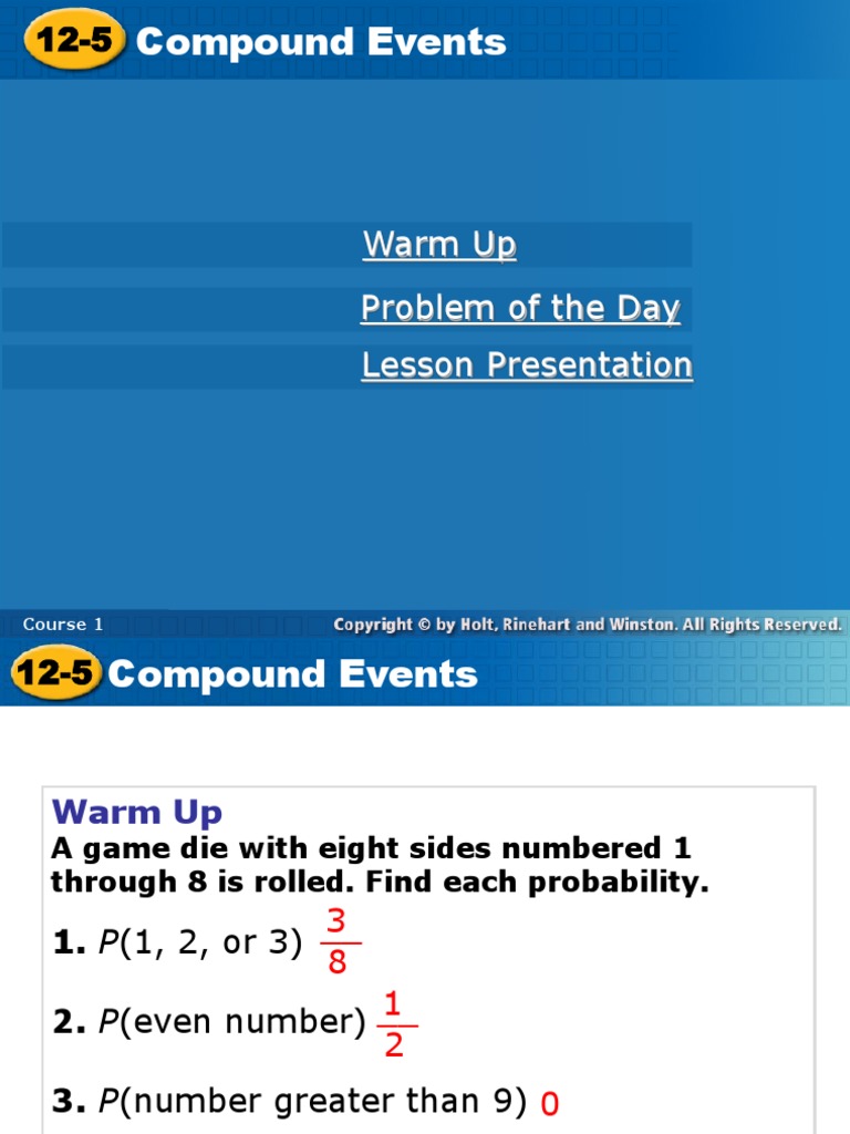 Calculating Probabilities of Compound Events | PDF | Probability ...