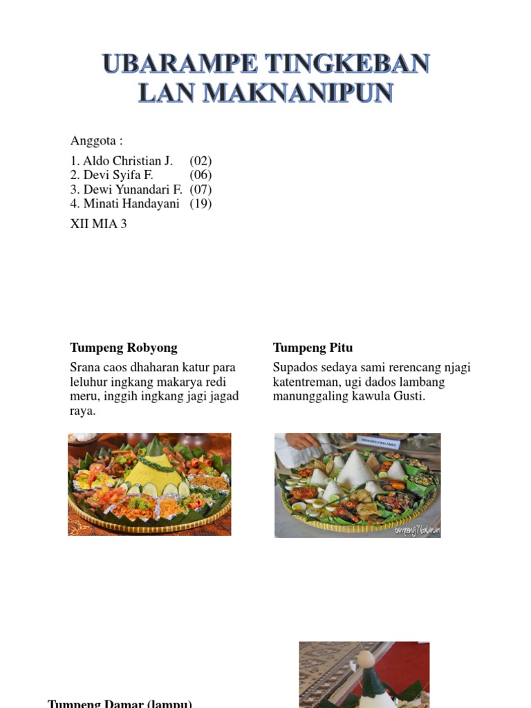 Ubarampe Tingkeban | PDF