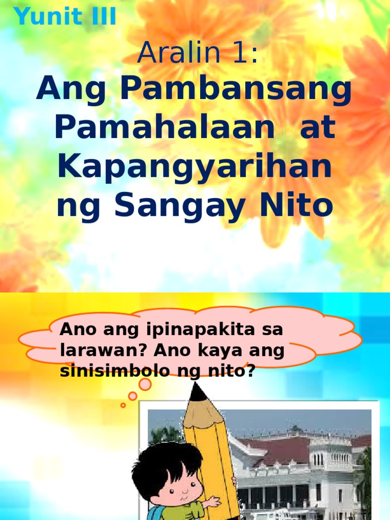 Ap Yunit 3, Aralin 1 | PDF